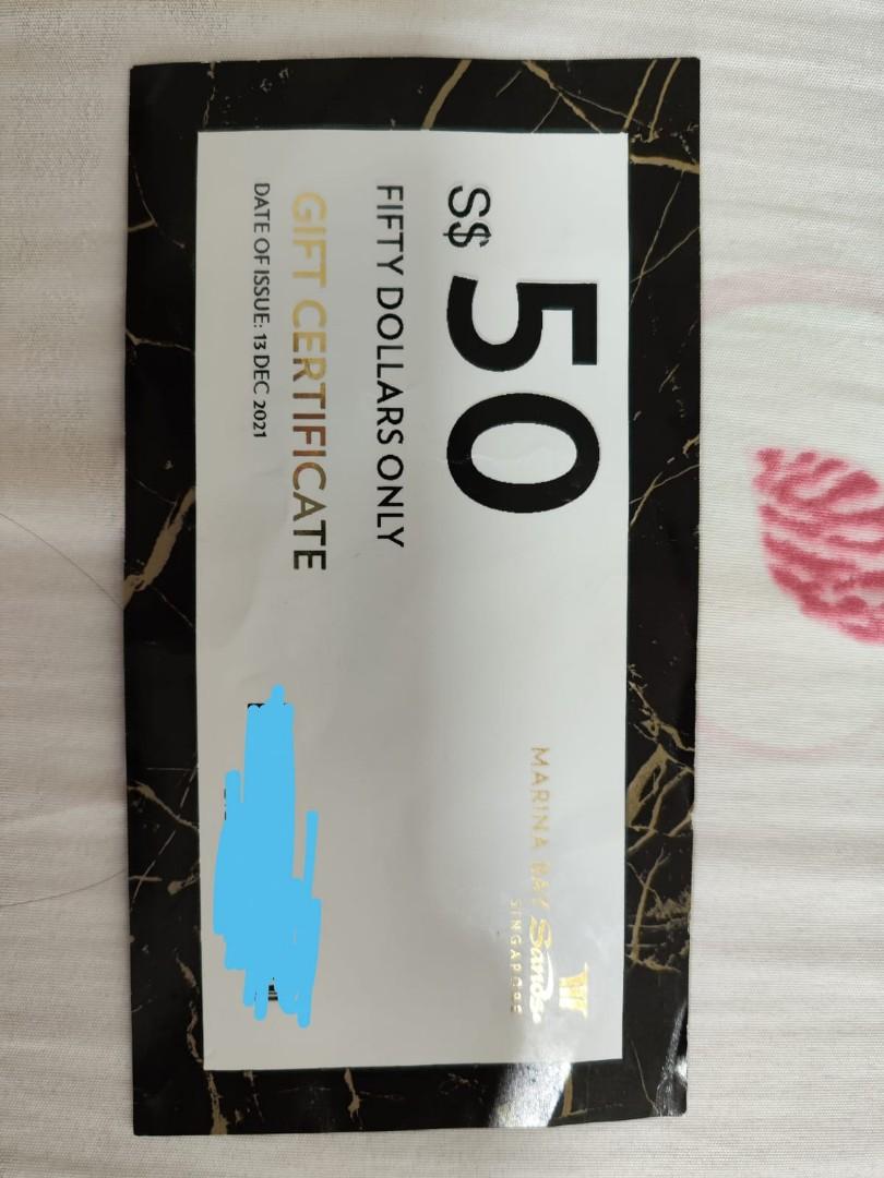 MBS gift certificate, Tickets & Vouchers, Vouchers on Carousell