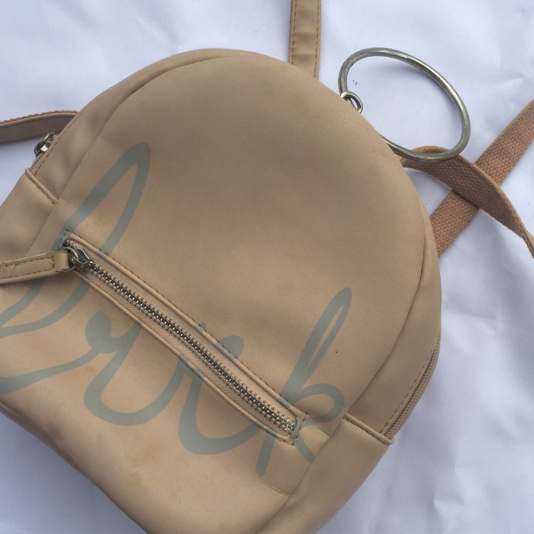 Miniso Small Backpack Bag Pink, Luxury, Bags & Wallets on Carousell