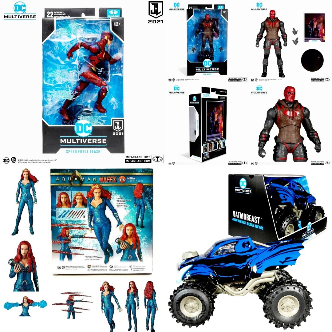 MISB DC Multiverse Batman Batmobeast Giant Vehicle, Speed Force Flash ...