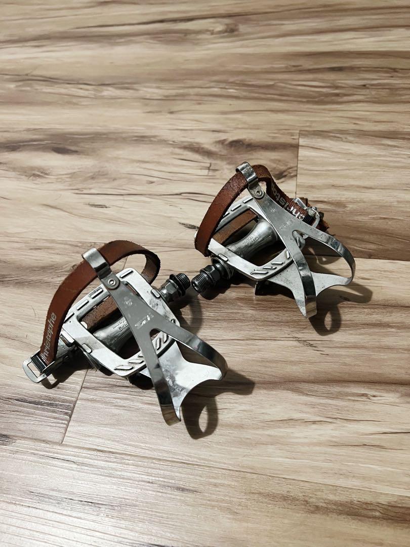 MKS pedal with NJS toe cage + strap, Sports Equipment, Bicycles & Parts ...