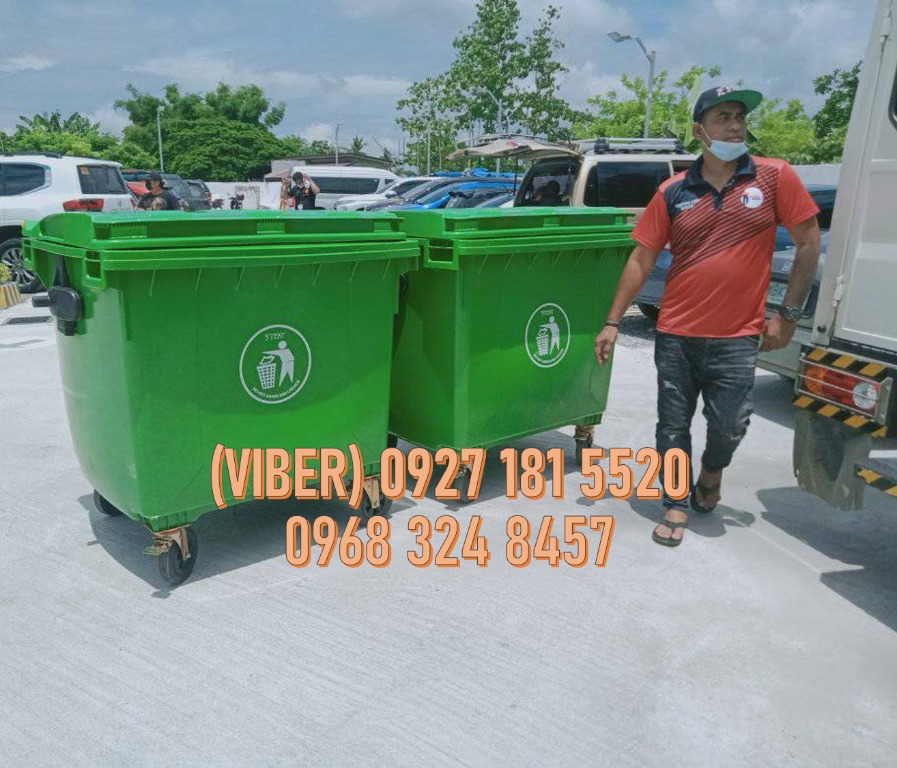 mobile trash bin 1100 liters, Furniture & Home Living, Cleaning ...