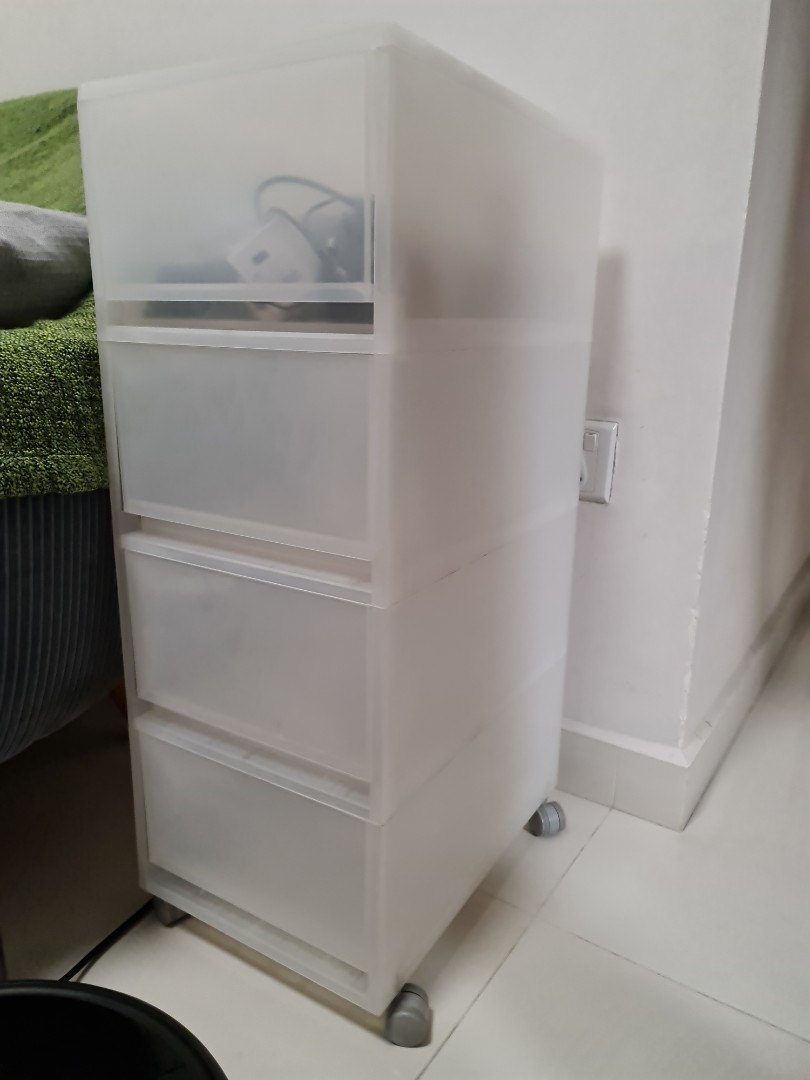 Muji storage with wheels, Furniture & Home Living, Home Improvement ...