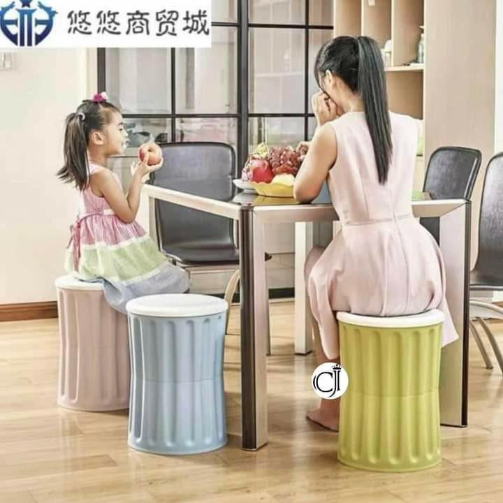 MULTIFUNCTION STORAGE STOOL PLASTIC STACKABLE BOX, Furniture & Home ...