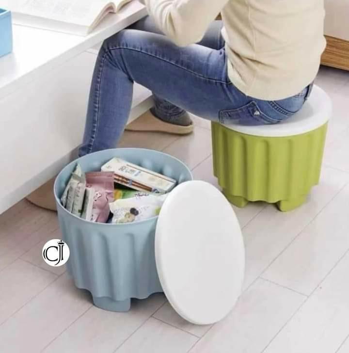 MULTIFUNCTION STORAGE STOOL PLASTIC STACKABLE BOX, Furniture & Home ...