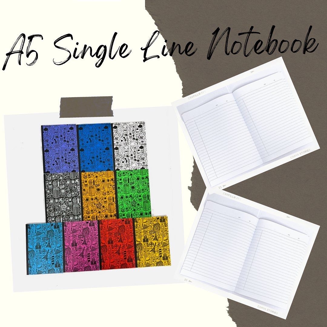 Pentex A5 / A4 Single Line Notebook, Hobbies & Toys, Stationery & Craft ...