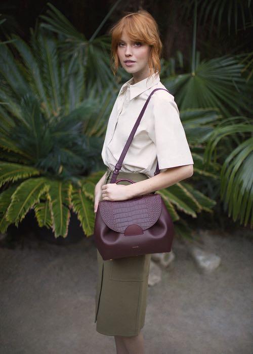 Polene Numero Uno Trio Burgundy Crocodile, Luxury, Bags & Wallets on ...