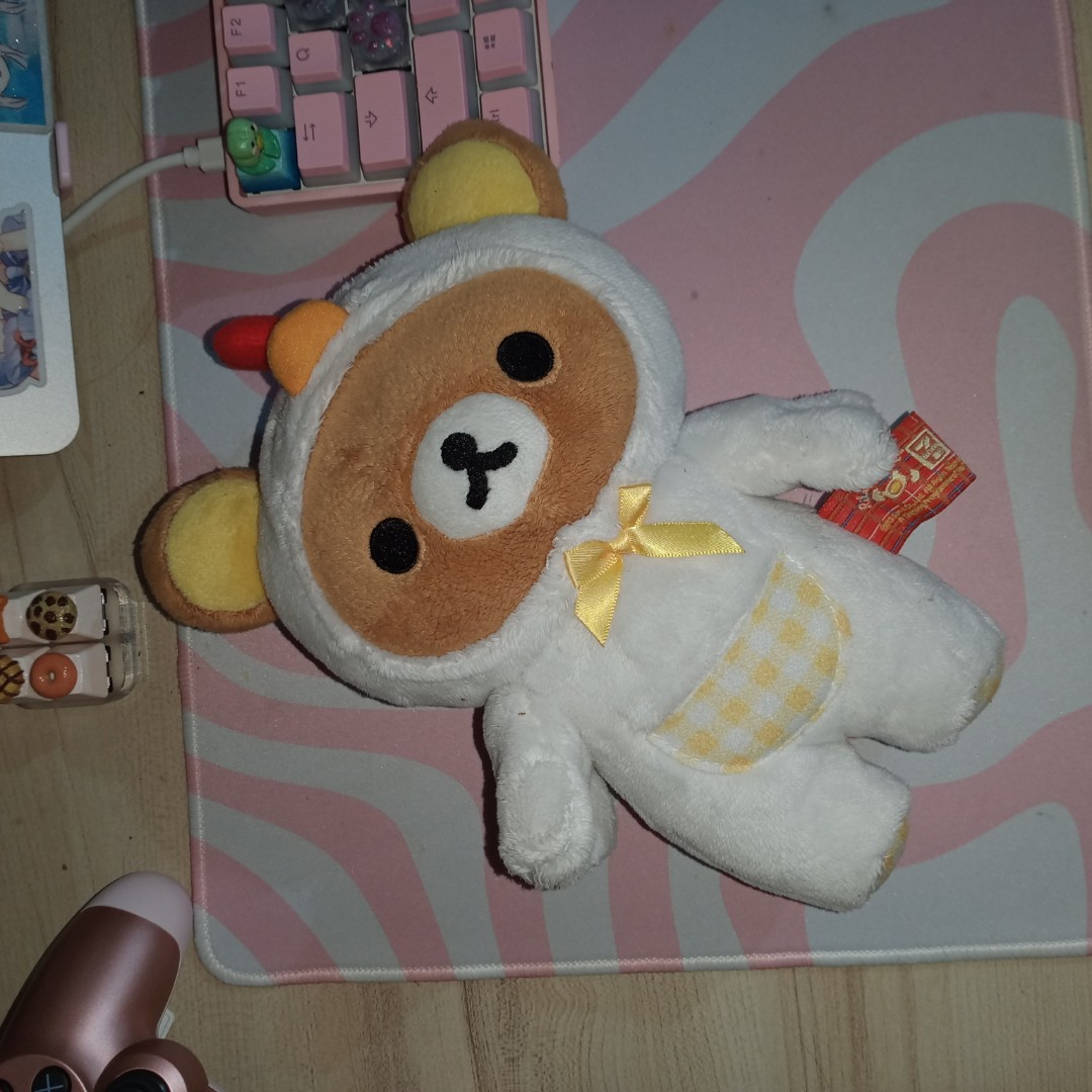 Rilakkuma in chicken costume, Hobbies & Toys, Toys & Games on Carousell