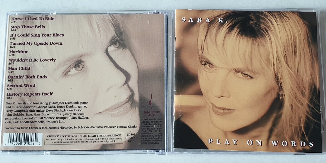Sara K ~ Play On Words ( MFD BY JVC ) ( CHESKY RECORDS ) CD, Hobbies & Toys, Music & Media, CDs ...