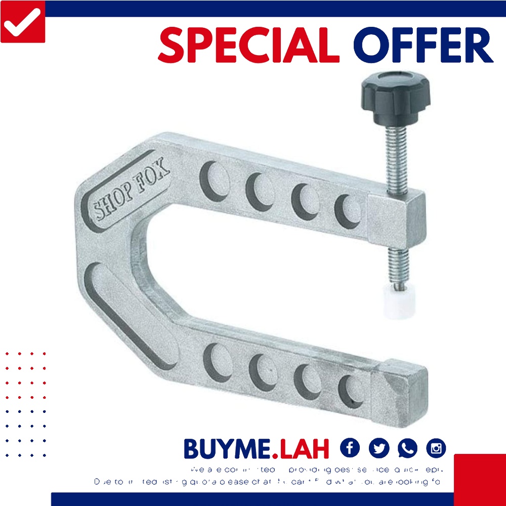 Shop Fox D2804 6-Inch Aluminum Deep Reach C-Clamp, Everything Else on ...