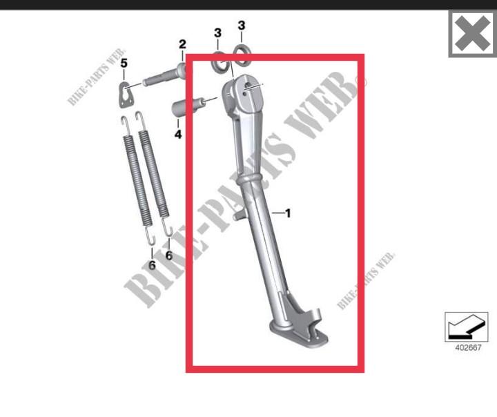 Side stand for liquid cooled BMW R1200RS R1200R R1250RS R1250R - 2014 ...