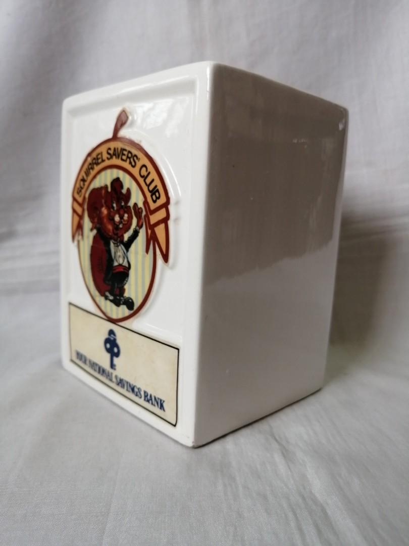 Singapore POSB Squirrel Savers' Club Porcelain Coin Bank Money Box ...