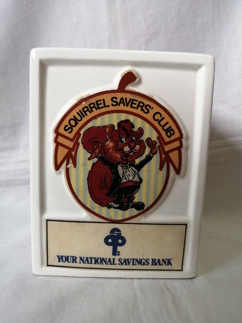 Singapore POSB Squirrel Savers' Club Porcelain Coin Bank Money Box ...