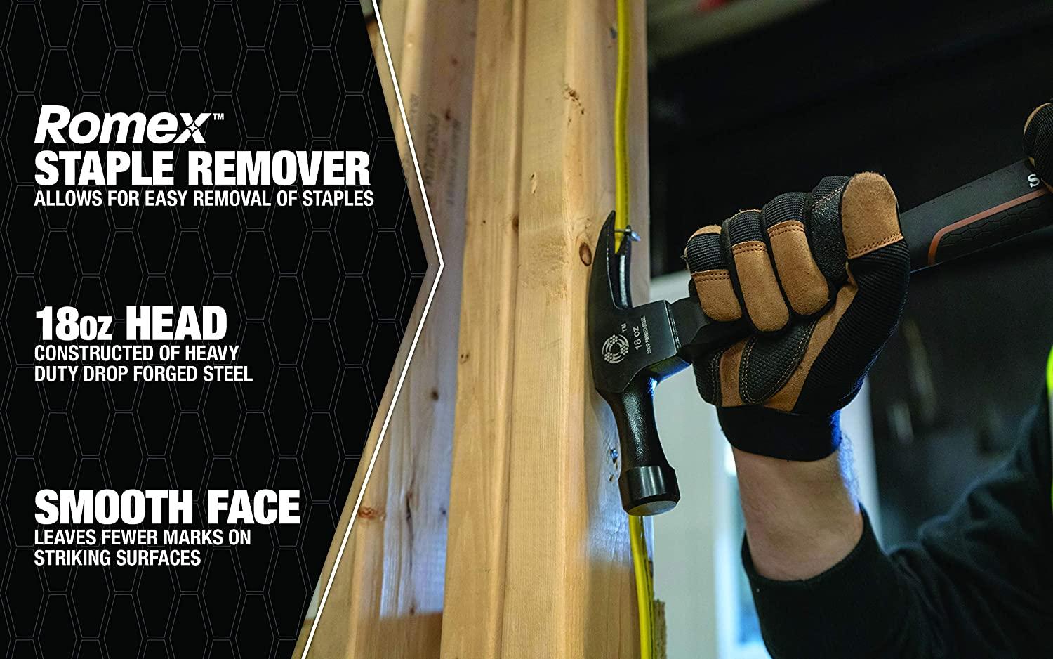 Southwire Bmeh-18 Heavy Duty Romex Electrician's Hammer, Romex Staple ...