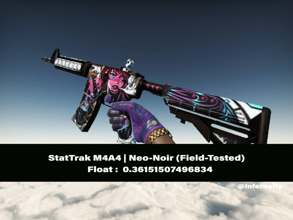 StatTrak M4A4 Neo Noir FT CSGO SKINS KNIVES, Video Gaming, Gaming ...