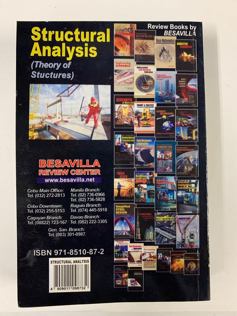 Structural Analysis (Theory of Structures) by Besavilla, Hobbies & Toys ...