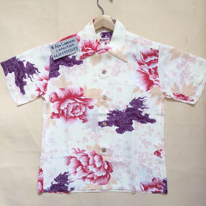 Sun Surf Karajishi Botan Hawaiian Aloha Shirt, Men's Fashion, Tops ...
