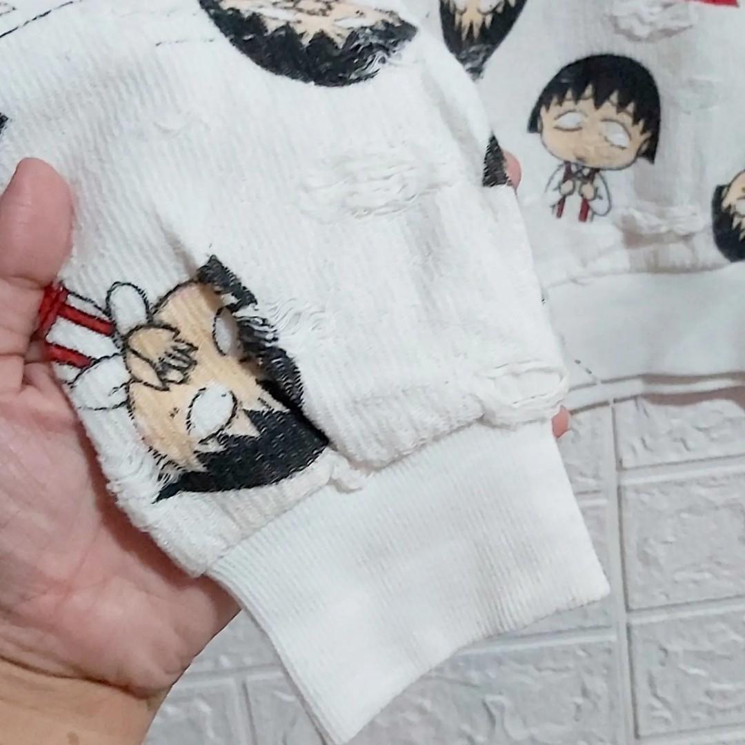 Sweater ripped chibi, Fesyen Wanita, Pakaian Wanita, Baju Luaran di ...