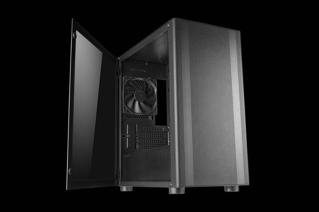Tecware Flatline TG MATX ITX PC Casing Case Chassis - BLACK / WHITE ...