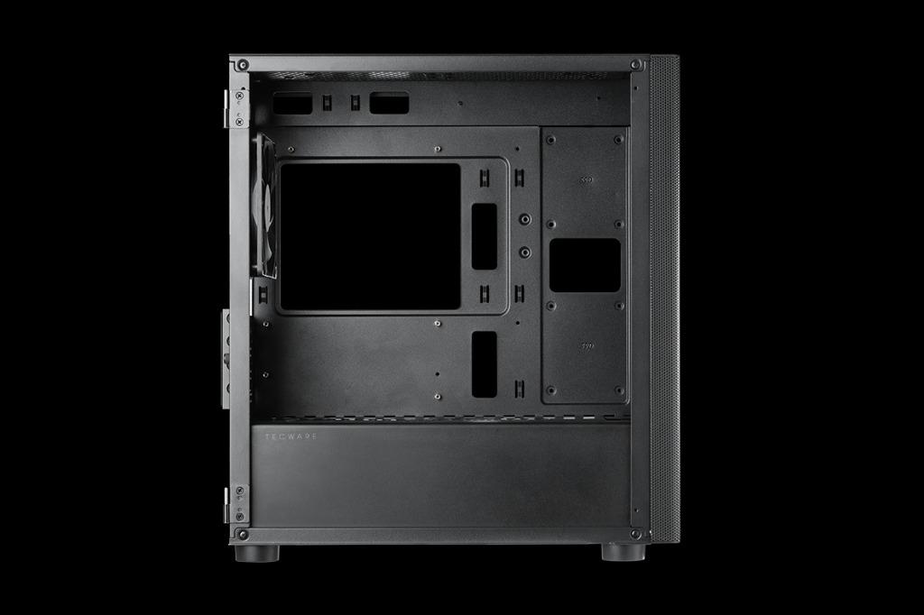 Tecware Flatline TG MATX ITX PC Casing Case Chassis - BLACK / WHITE ...