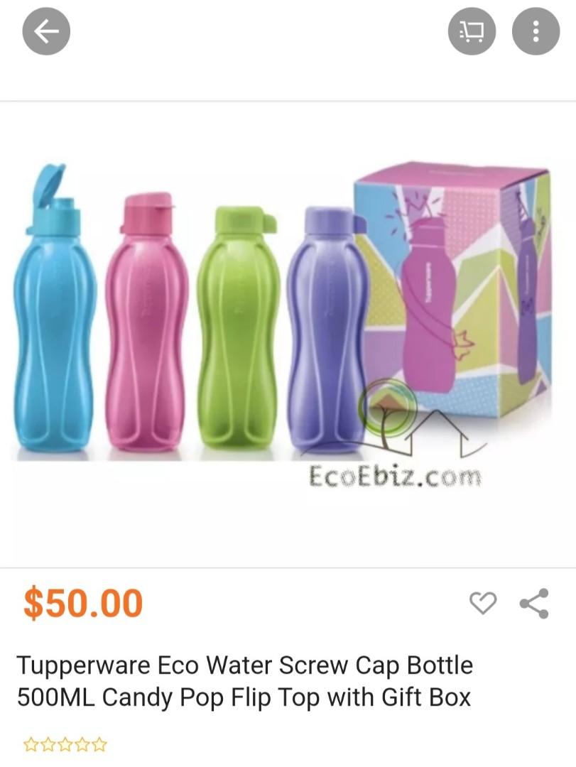Tupperware 500 ml Candy Pastel Pop Flip Top and Twist/ Screw Cap Eco ...