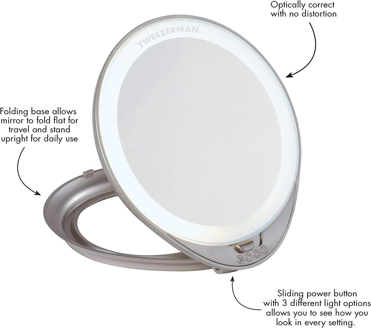 Tweezerman Adjustable Lighted Mirror, Furniture & Home Living, Home ...