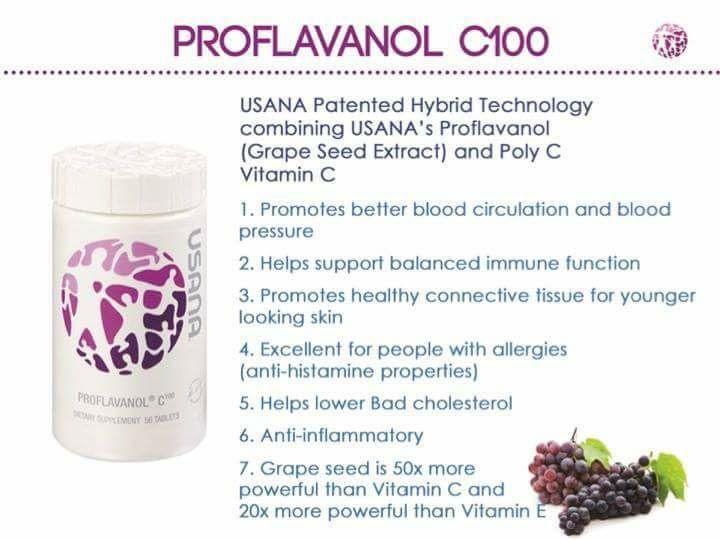 Usana Proflavonol C100, Health & Nutrition, Health Supplements ...