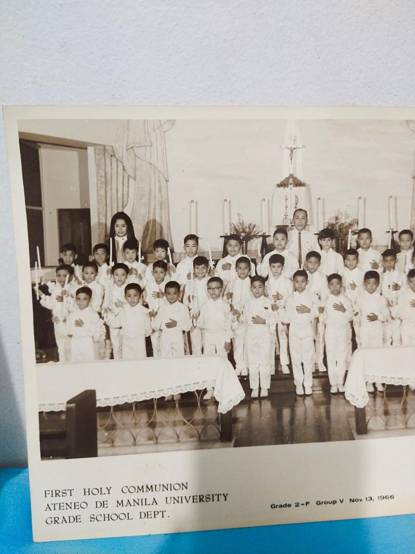 vintage "Ateneo de Manila Grade School" Class Picture & 1st Holy ...