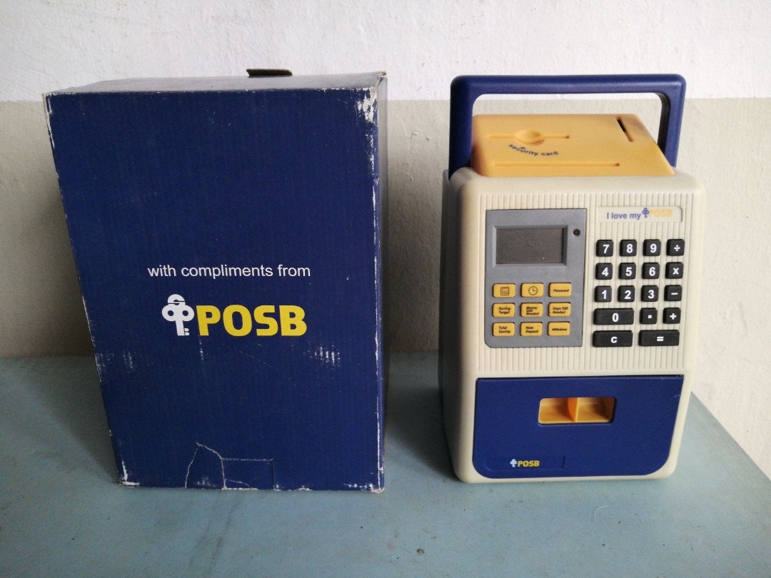 Vintage POSB Toy ATM machine coinbank, Hobbies & Toys, Memorabilia ...