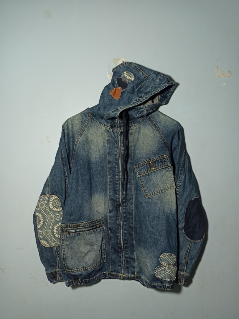 VISVIM PATCHWORK DENIM JACKET, Men's Fashion, Coats, Jackets and Outerwear on Carousell