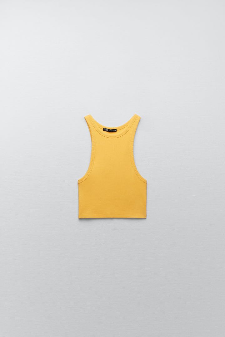 Zara ribbed tank top, Women's Fashion, Tops, Sleeveless on Carousell