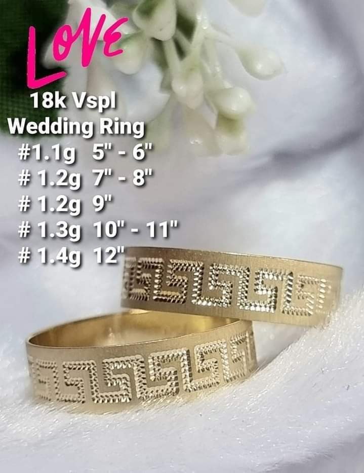 18K Saudi Gold Wedding Ring Fendi, Women's Fashion, Jewelry ...