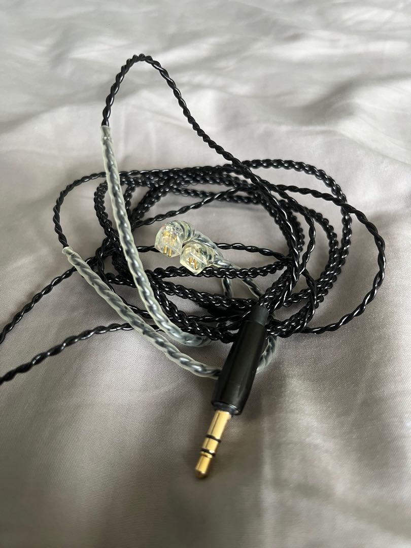 2 pin IEM wire to mini stereo, Audio, Earphones on Carousell