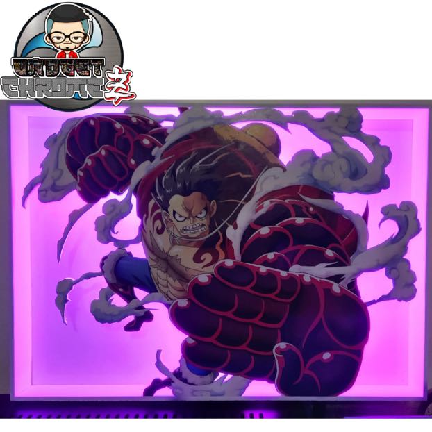 3D LED Sintra Board Mural Wall Frame | One Piece | LUFFY 4TH GEAR ...