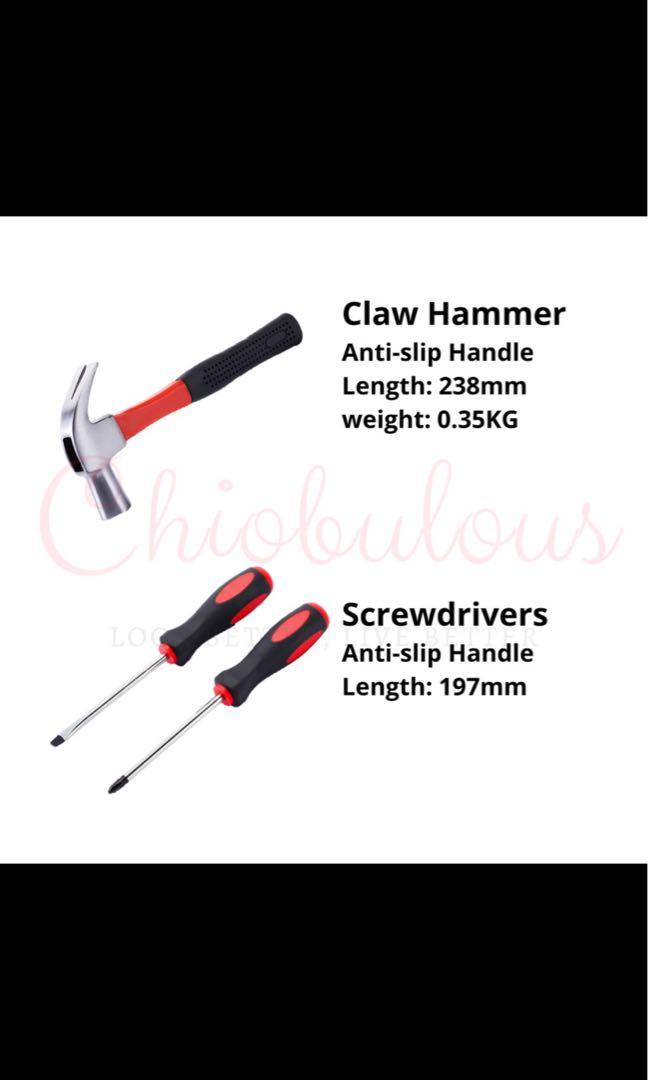 All In One Toolbox Tool Box Set 43 Pieces Hammer Screwdriver Plier ...