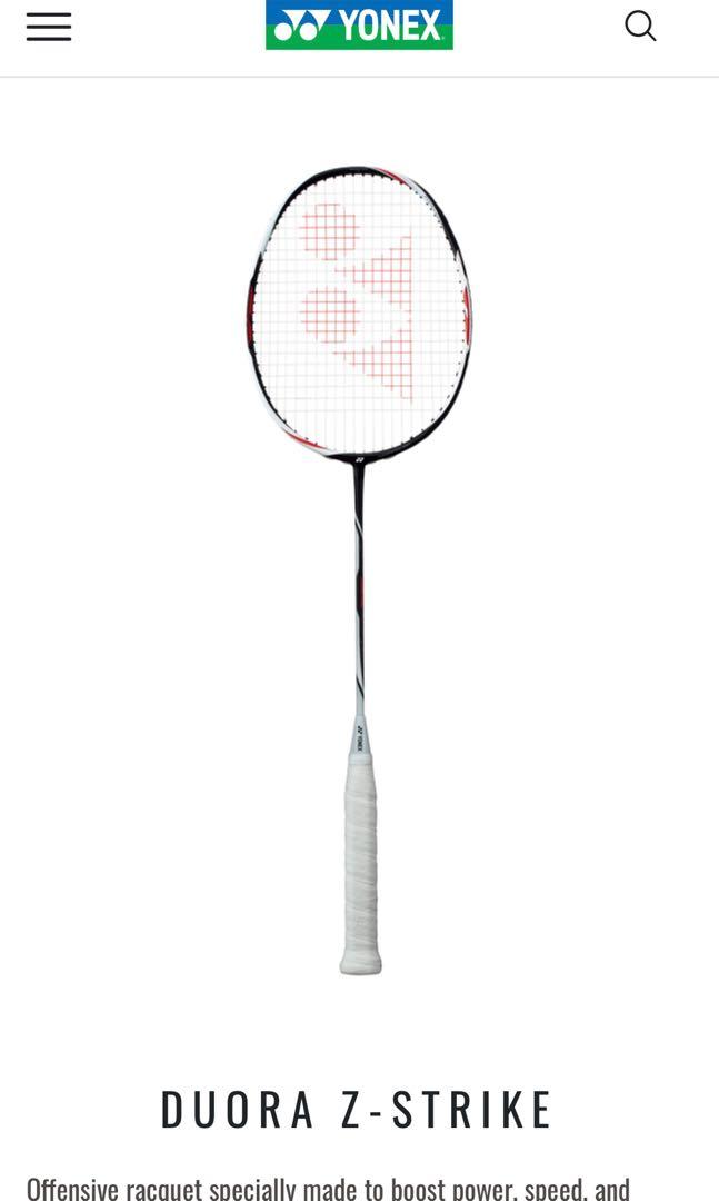 Yonex duora z strike, Sports Equipment, Sports & Games, Racket & Ball Sports on Carousell