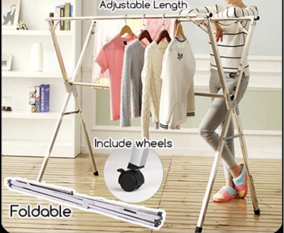 Clothes Rack - Extendable X Rack / Foldable, Furniture & Home Living ...