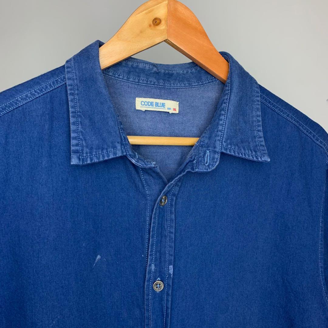 Code Blue Polo button down shirt, Men's Fashion, Tops & Sets, Formal ...