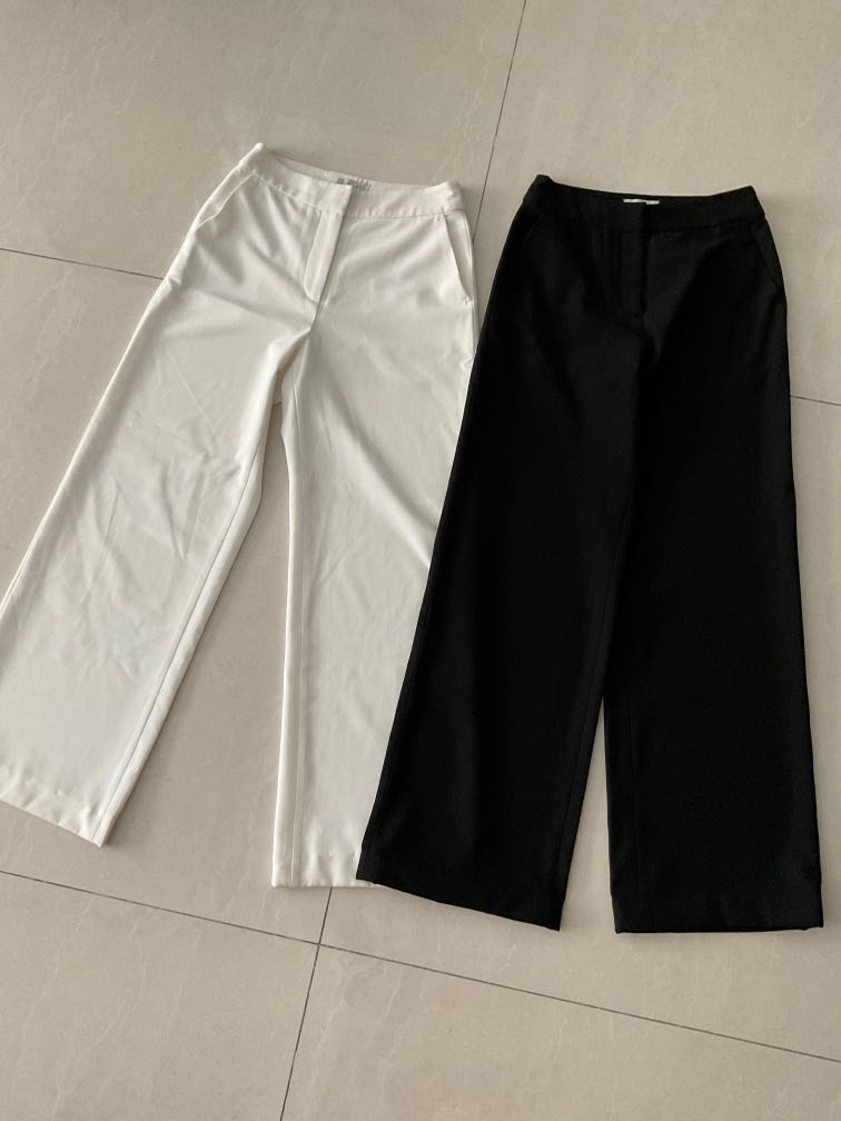 COLLATE SG Local Label Crepe Straight Pants, Women's Fashion, Bottoms ...