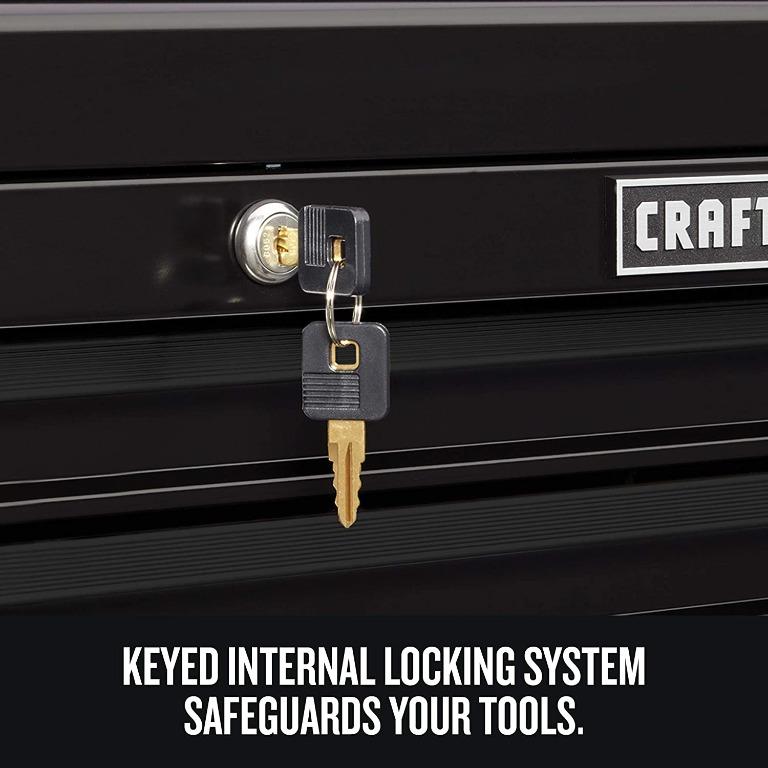 CRAFTSMAN Tool Chest with Drawer Liner Roll, 26-Inch, 4 Drawer, Black ...