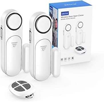 Door Sensor Alarm, Remote Control 300ft 120dB Wireless Door Contact ...