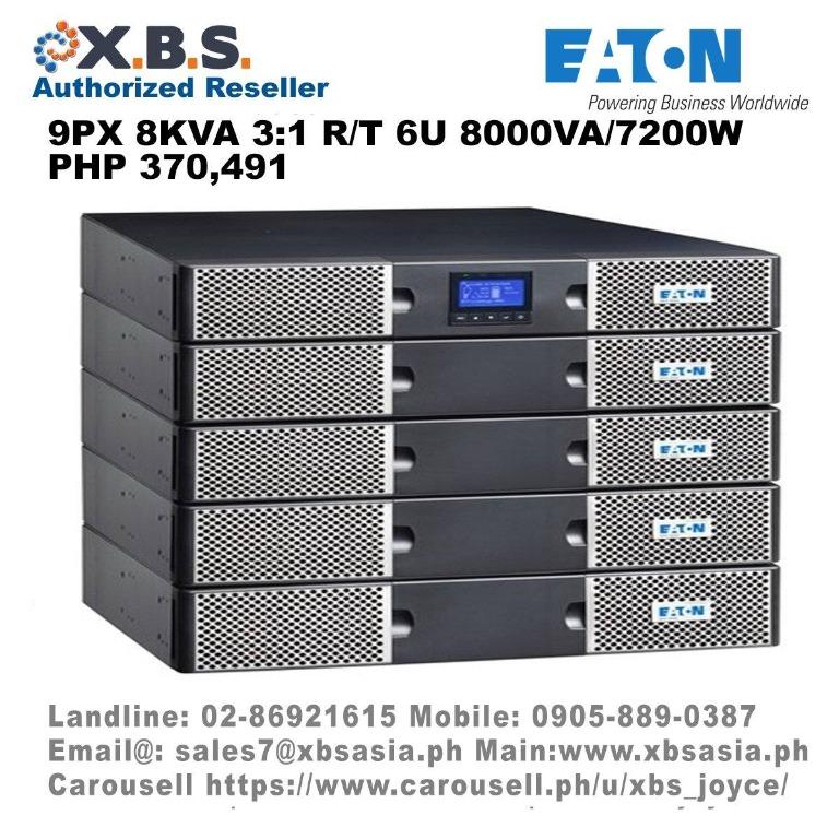 Eaton 9PX 8KVA 3:1 R/T 6U 8000VA/7200W UPS, Computers & Tech, Office ...