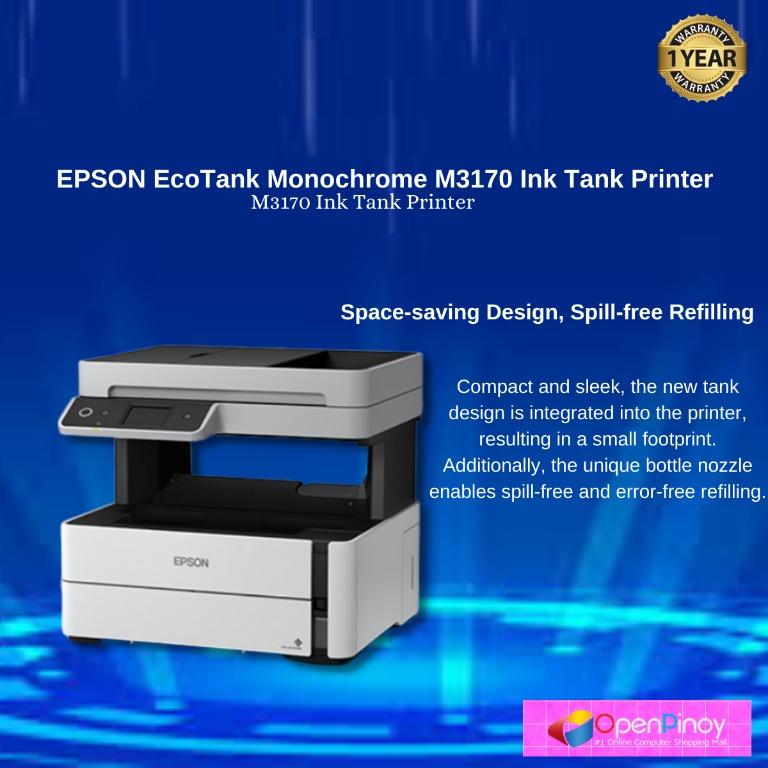 EcoTank Monochrome M3170 Ink Tank Printer EPSON, Computers & Tech ...