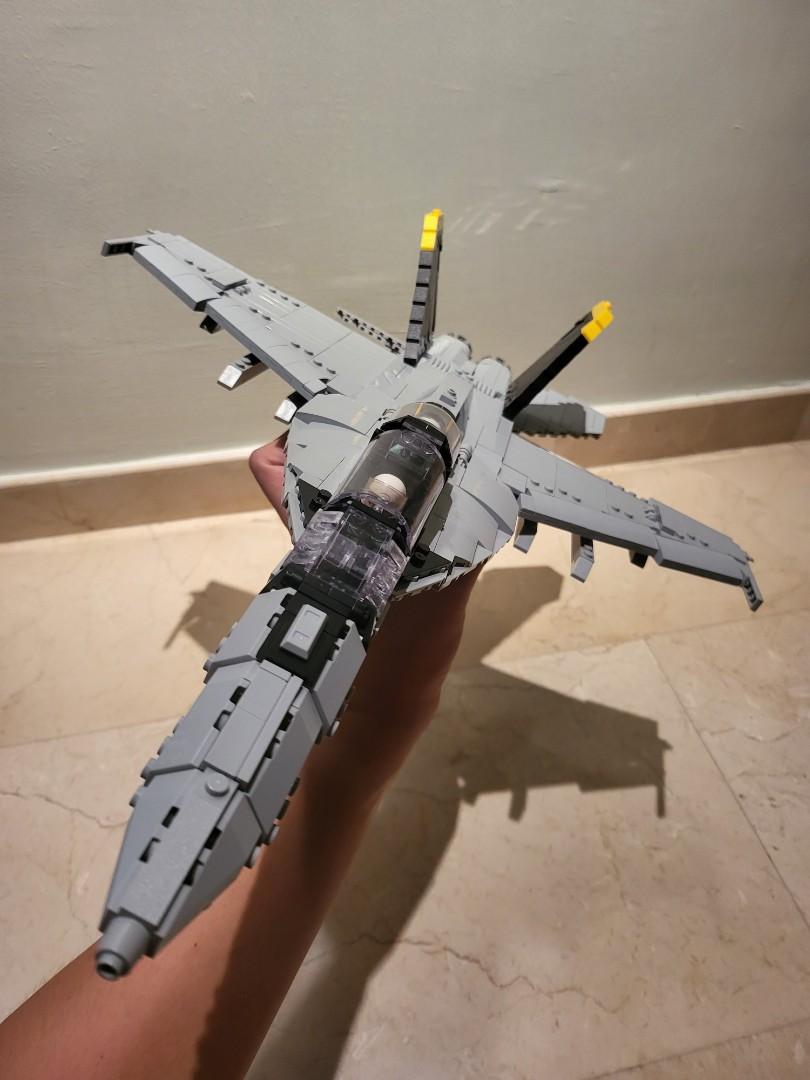 F18 brickmania design fighter jet (new unassembled set), Hobbies & Toys ...