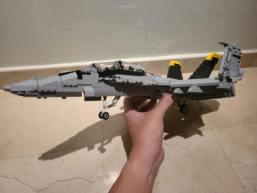 F18 brickmania design fighter jet (new unassembled set), Hobbies & Toys ...