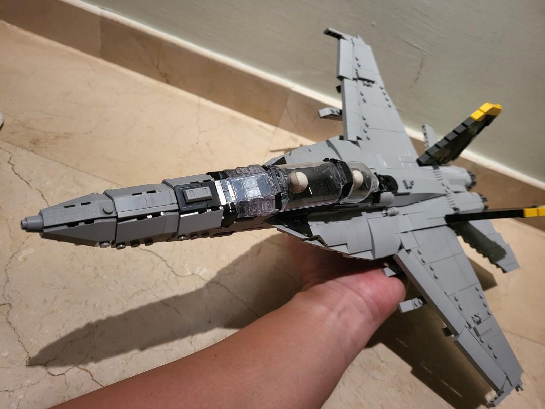 F18 brickmania design fighter jet (new unassembled set), Hobbies & Toys ...