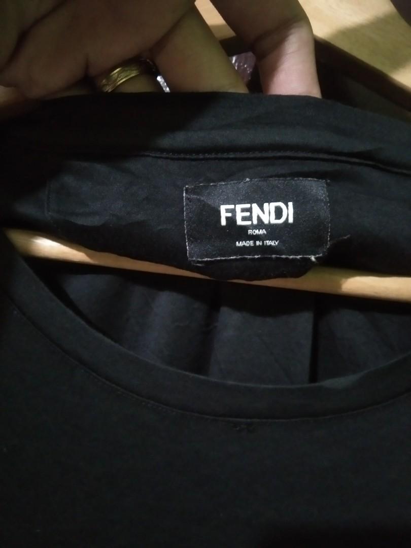 Fendi monster(reflectorized eyes and script) shirt, Men's Fashion, Tops ...