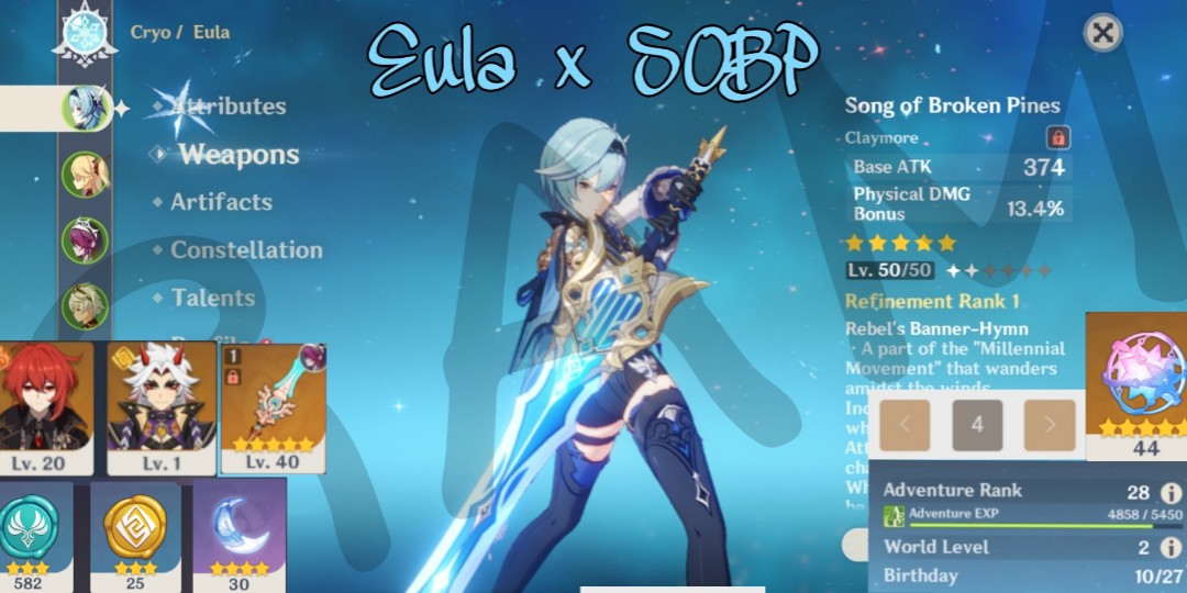 [GENSHIN IMPACT] EULA W/ SOBP STARTER WITH FATES & FRIENDS, Video ...