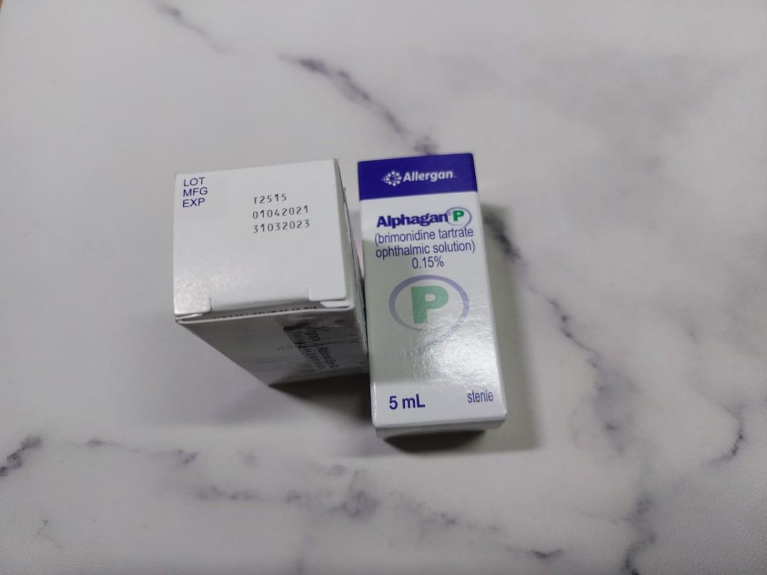 Glaucoma Eyedrop Alphagan & Vidisic, Health & Nutrition, Medical ...