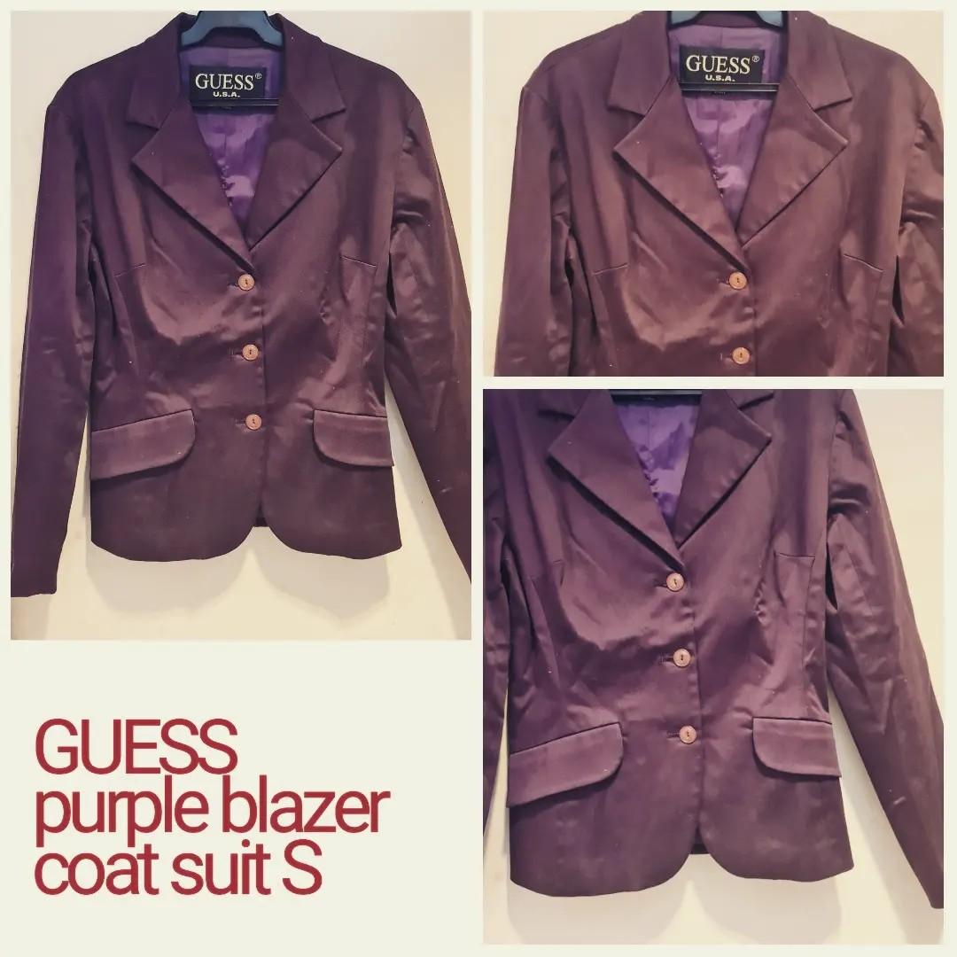 GUESS purple blazer coat suit S, Women's Fashion, Coats, Jackets and ...