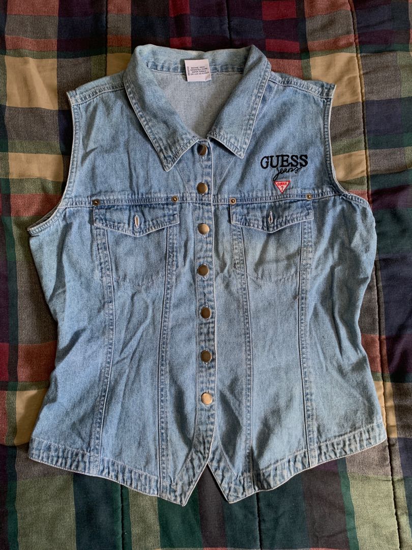 Guess Vest, Women's Fashion, Coats, Jackets and Outerwear on Carousell